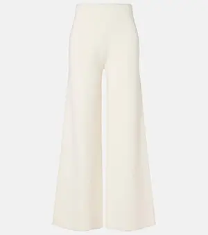 Max Mara Jersey Wide-leg Pants - White