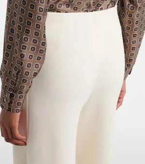 Max Mara Jersey Wide-leg Pants - White