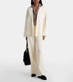 Max Mara Jersey Wide-leg Pants - White