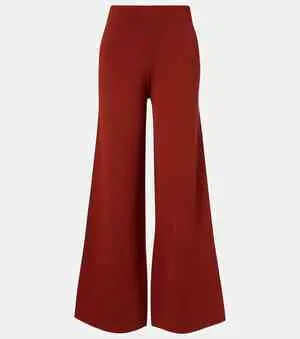 Max Mara Jersey Wide-leg Pants - Red