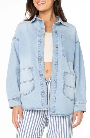 ROXY Denim Button-Up Shirt