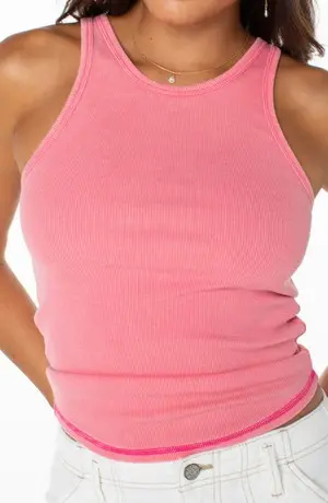 Roxy Boardwalk Racerback Tank - Strawberry Pink
