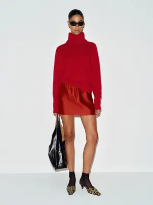 REFORMATION Elva Mini Skirt - Red