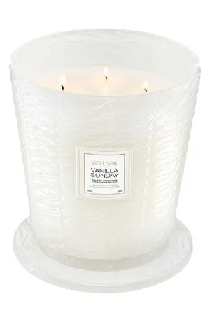 Voluspa Vanilla Sunday Lidded Hearth Candle