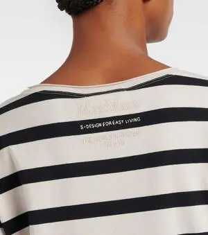 Max Mara Divina Striped Cotton-blend Jersey T-shirt