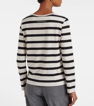 Max Mara Divina Striped Cotton-blend Jersey T-shirt