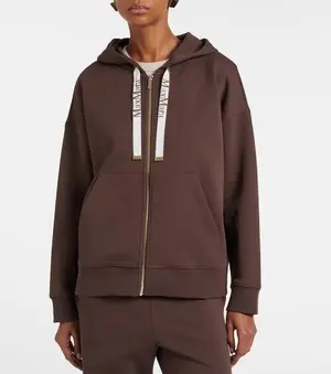 Max Mara Jour Cotton-blend Hoodie - Brown