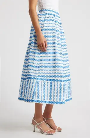 French Connection Structured Taffeta Midi Skirt