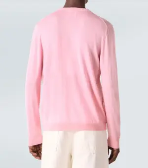 ALLUDE Virgin Wool Crewneck Sweater - Pink