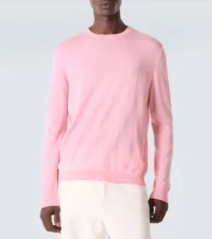 ALLUDE Virgin Wool Crewneck Sweater - Pink