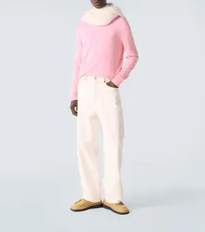 ALLUDE Virgin Wool Crewneck Sweater - Pink
