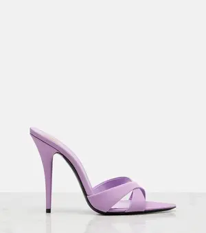 Saint Laurent Kirat Crepe Satin Mules
