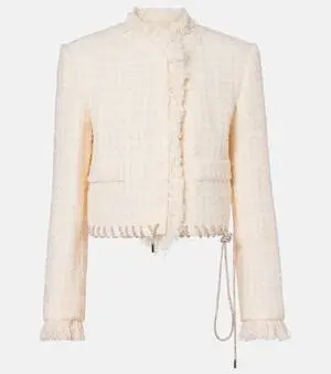 AREA Embellished Tweed Jacket
