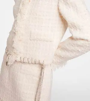AREA Embellished Tweed Jacket