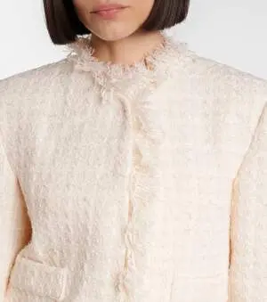 AREA Embellished Tweed Jacket