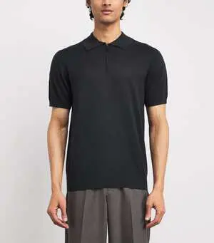 Pal Zileri Silk-cotton Monogram Polo Shirt