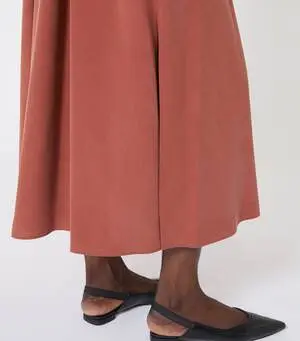 Max Mara Silk Midi Dress - Brown