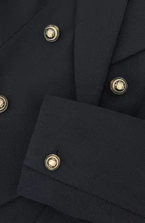 REISS Gigi Double-breasted Wool-blend Cutaway Blazer