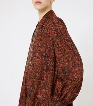 Max Mara Cotton Printed Kaftan Maxi Dress