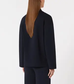 Max Mara Knit Double-breasted Blazer - Blue