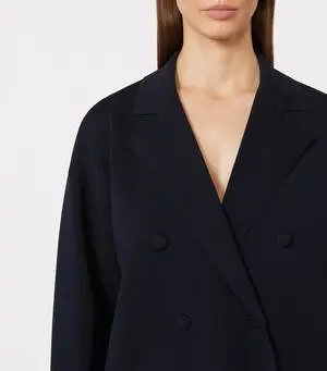 Max Mara Knit Double-breasted Blazer - Blue