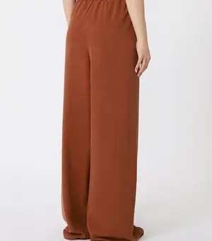 Max Mara Silk Wide-leg Trousers - Brown