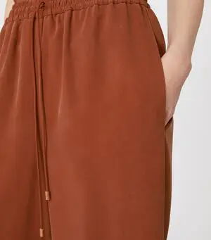 Max Mara Silk Wide-leg Trousers - Brown