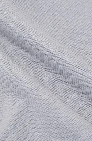 REISS Aria Mock Neck Cotton & Wool Sweater - Grey