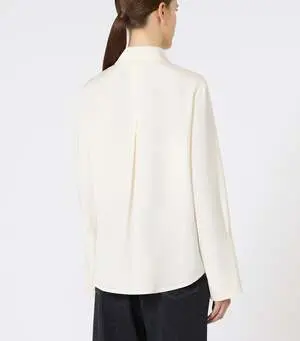 Max Mara Silk-blend Button-down Shirt