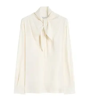 Max Mara Tie Neck Tops
