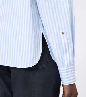 Max Mara Cotton Striped Shirt - Blue