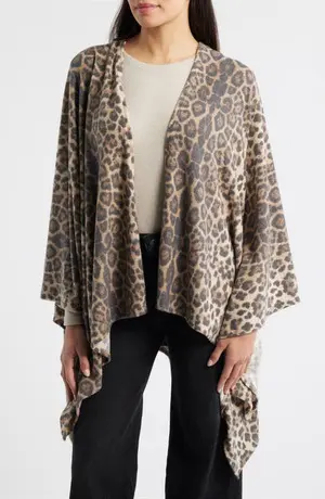 Loveappella Leopard Print Shawl