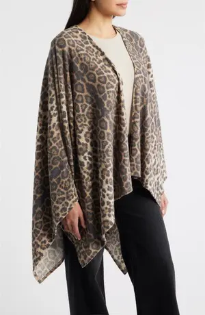 Loveappella Leopard Print Shawl