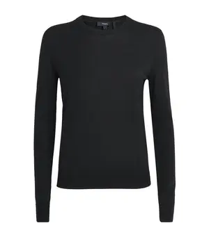 Theory Wool Long-sleeve T-shirt - Black