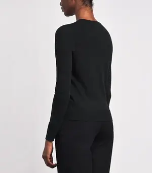 Theory Wool Long-sleeve T-shirt - Black