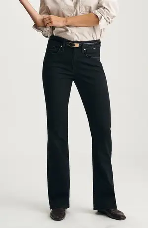 MAVI Vicky Mid-rise Bootcut Jeans - Dark Smoke Feather Luxe