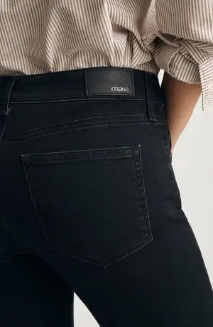 MAVI Vicky Mid-rise Bootcut Jeans - Dark Smoke Feather Luxe