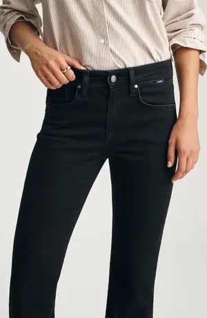 MAVI Vicky Mid-rise Bootcut Jeans - Dark Smoke Feather Luxe