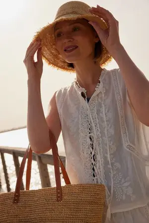 Hat Attack Packable Raffia Bucket Hat