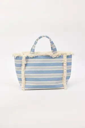 Hat Attack Striped Canvas Beachy Tote