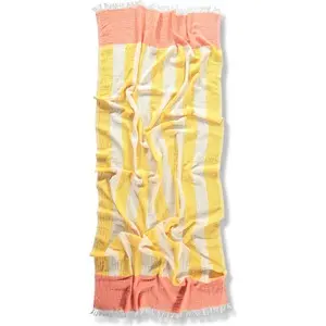 Hat Attack Stripe Turkish Towel - Yellow/cream/coral