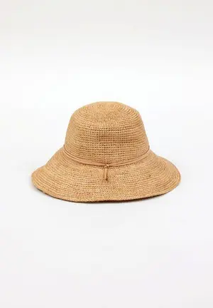 Hat Attack Betty Crochet Bucket - Natural