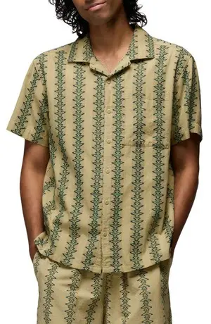 Prana Mantra Light Heritage Camp Shirt - Jackfruit