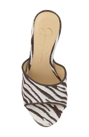 Jessica Simpson Platform Slide Sandal - Ivory/brown