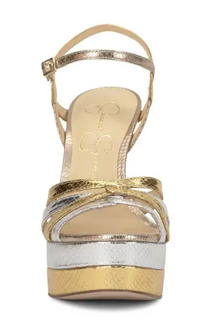 Jessica Simpson Itzari Platform Sandals - Gold