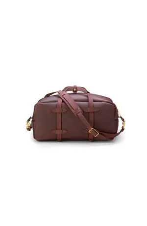 EZRA ARTHUR Frontier Leather Duffle Bag Brown