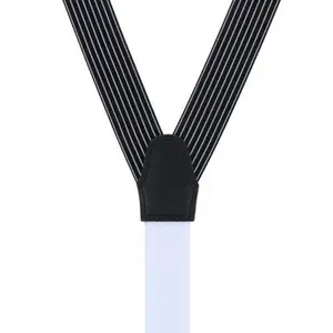 Trafalgar Voltaire Chalk Stripe Formal End Suspenders - Black