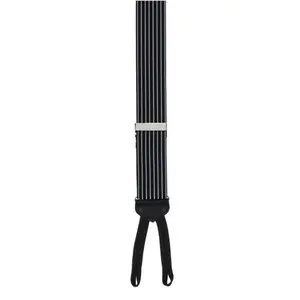 Trafalgar Voltaire Chalk Stripe Elastic Formal End Suspenders - Black