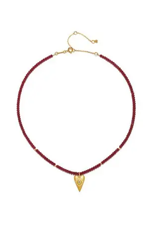 SATYA JEWELRY Healing Heart Onyx Heart Necklace