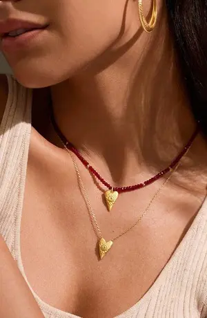 SATYA JEWELRY Healing Heart Onyx Heart Necklace